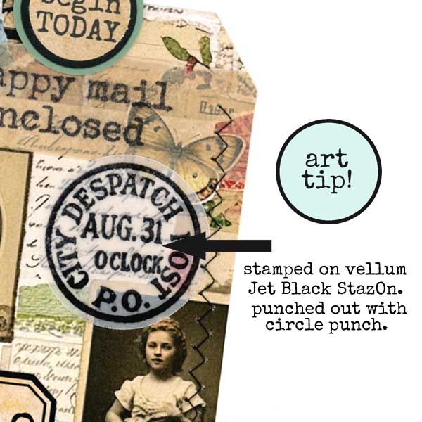 Wood Mount Begin Today Rubber Stamp