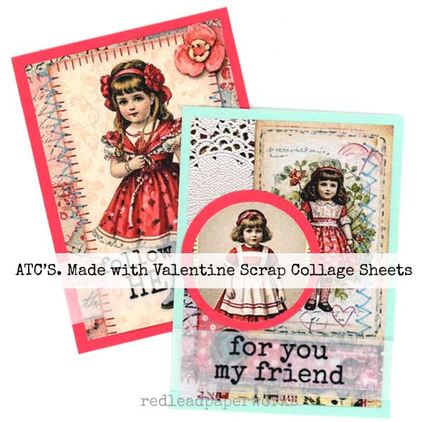 Valentine Vintage Paper Scraps Collection One Save 30%