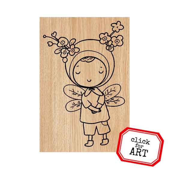Cling Mount Red Rubber Stamps