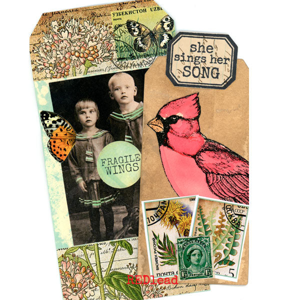 Cardinal Bird Rubber Stamp