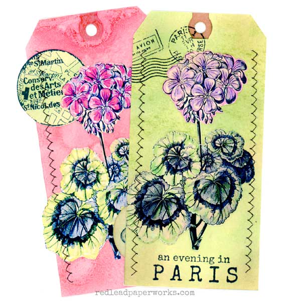 Geranium Flower Rubber Stamp