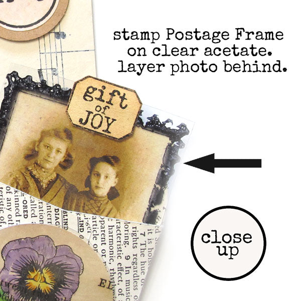Postage Stamp Frames Rubber Stamp