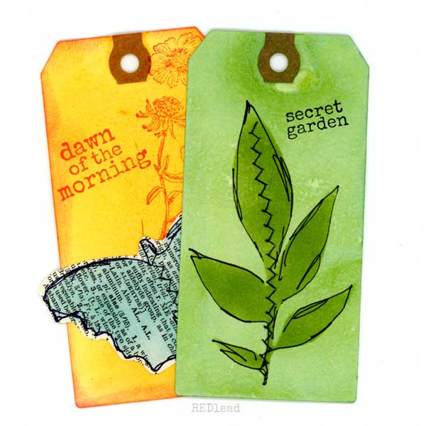 Red Lead Collage Art Stencils for Artists Crafters Makers