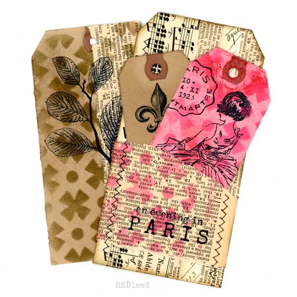 Red Lead Patchwork Stencils for Artists Crafters Makers